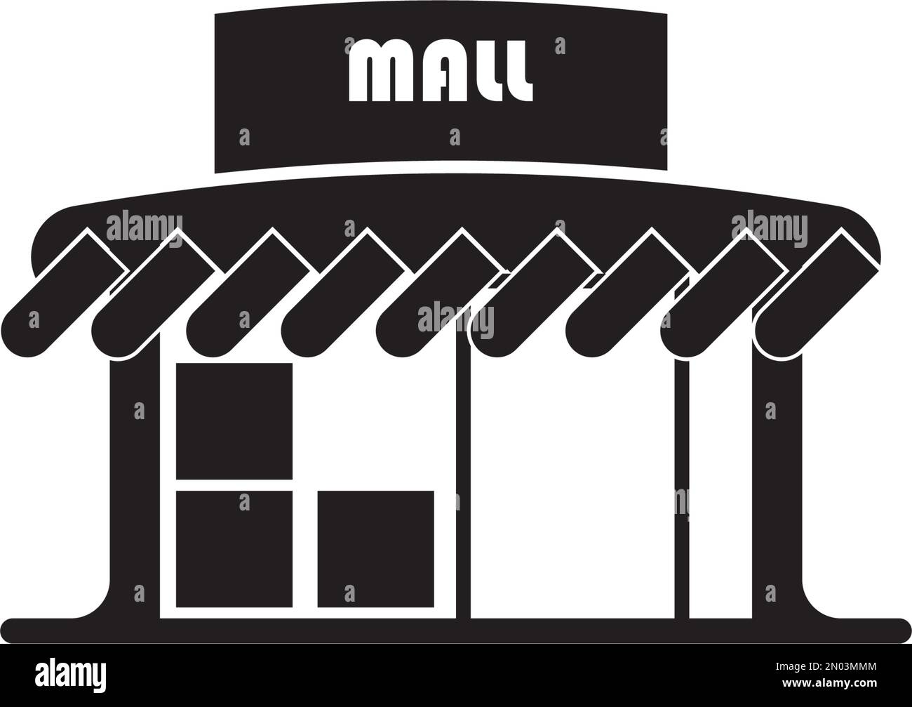 Shopping Mall Icon Vector