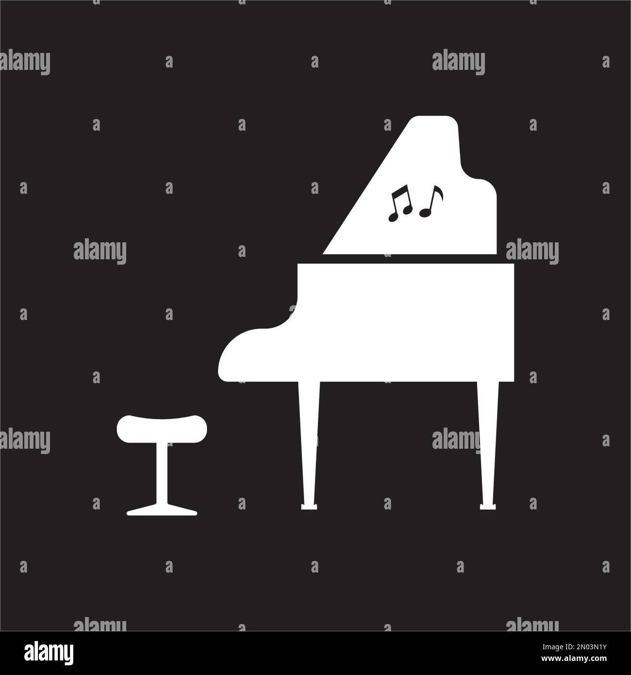 Piano logo vector illustration template design Stock Vector Image & Art ...