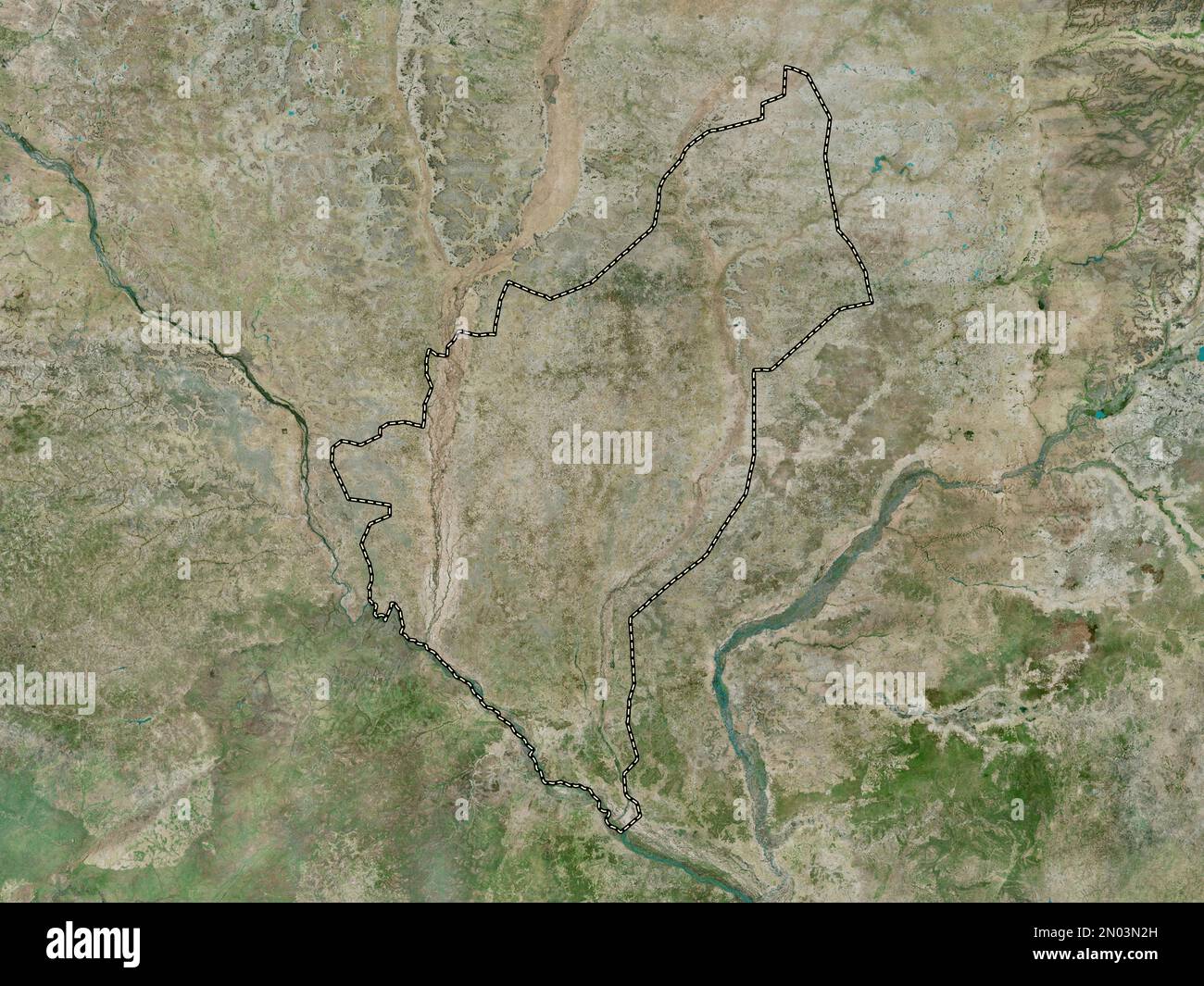 Dosso, department of Niger. High resolution satellite map Stock Photo ...
