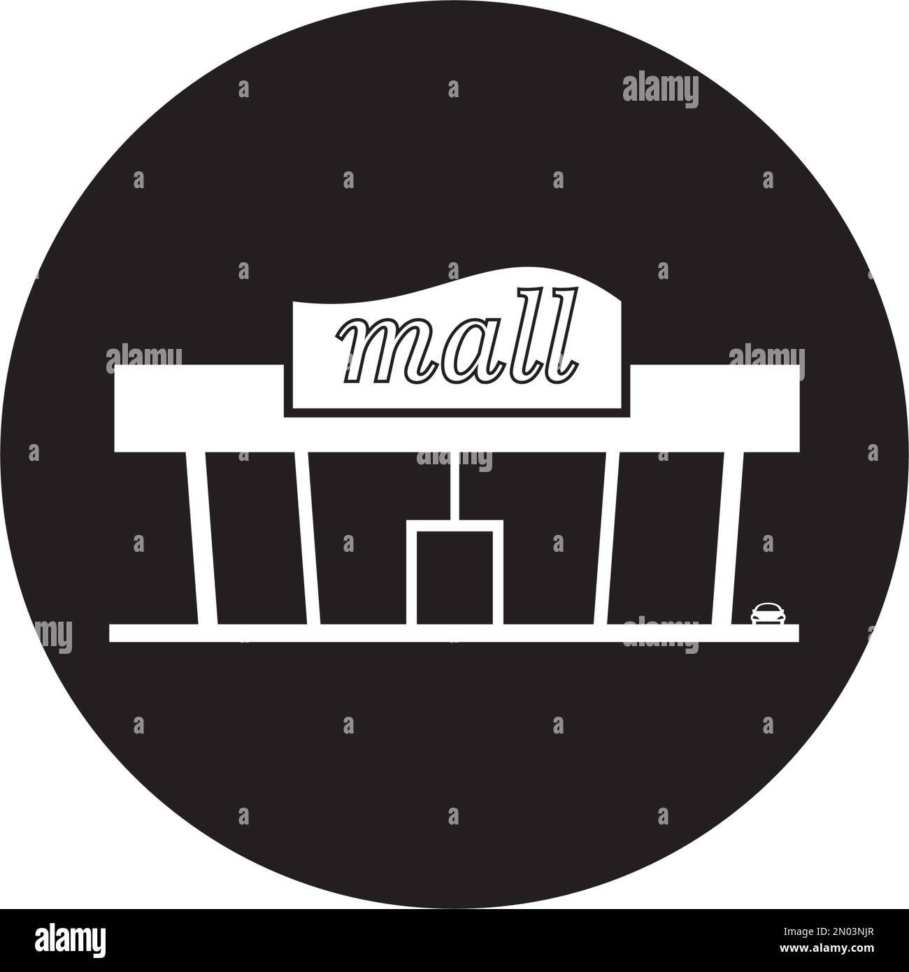 shopping mall icon vector illustration symbol template Stock Vector ...