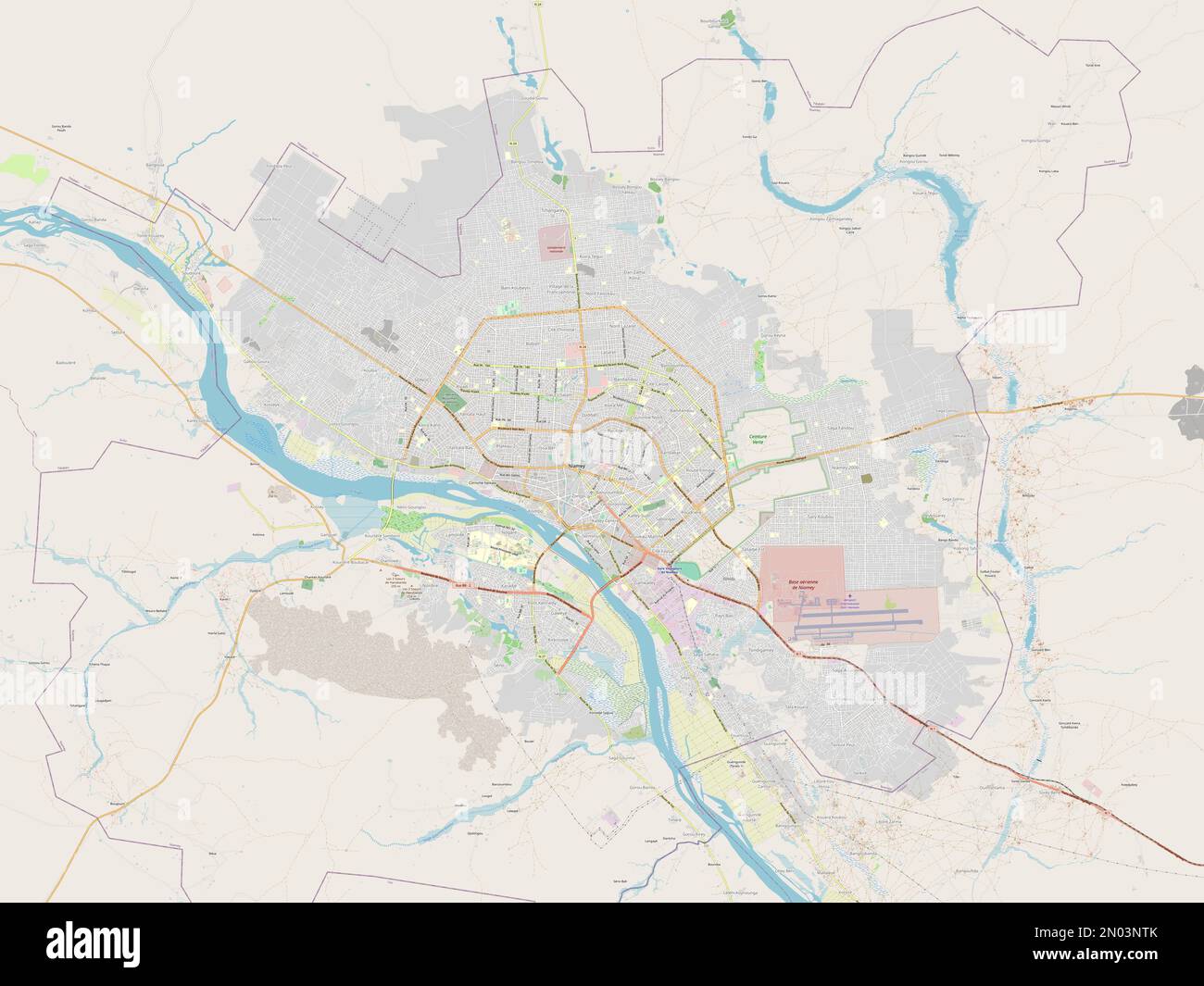 Niamey, capital district of Niger. Open Street Map Stock Photo - Alamy