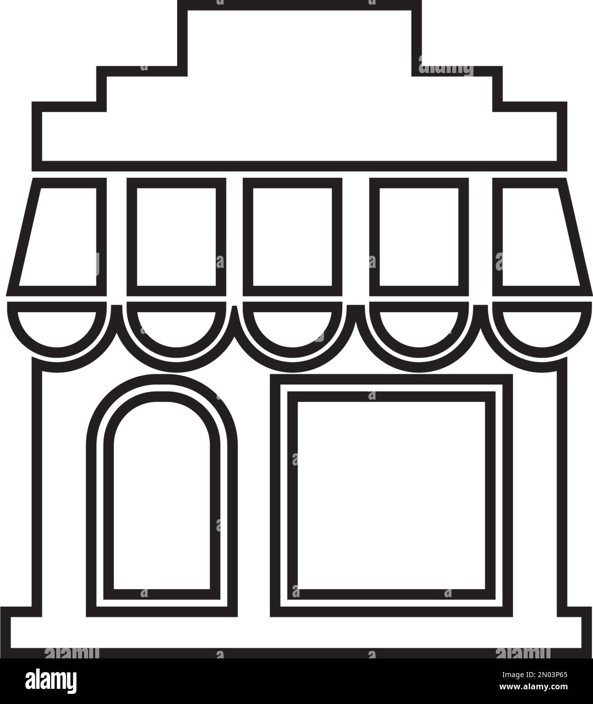 shopping mall icon vector illustration symbol template Stock Vector ...