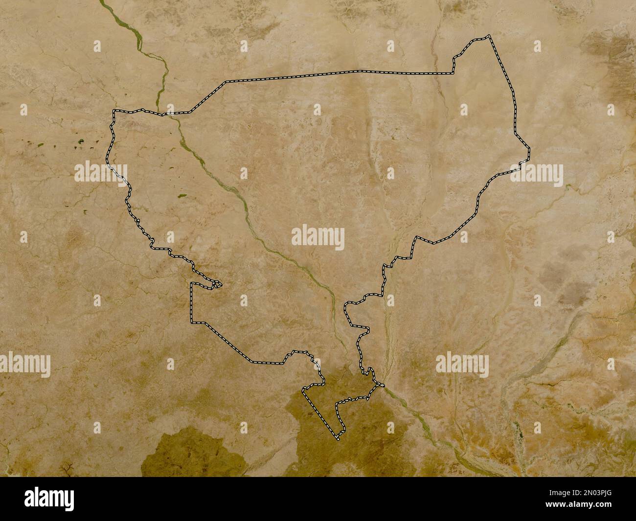 Tillabery, department of Niger. Low resolution satellite map Stock ...
