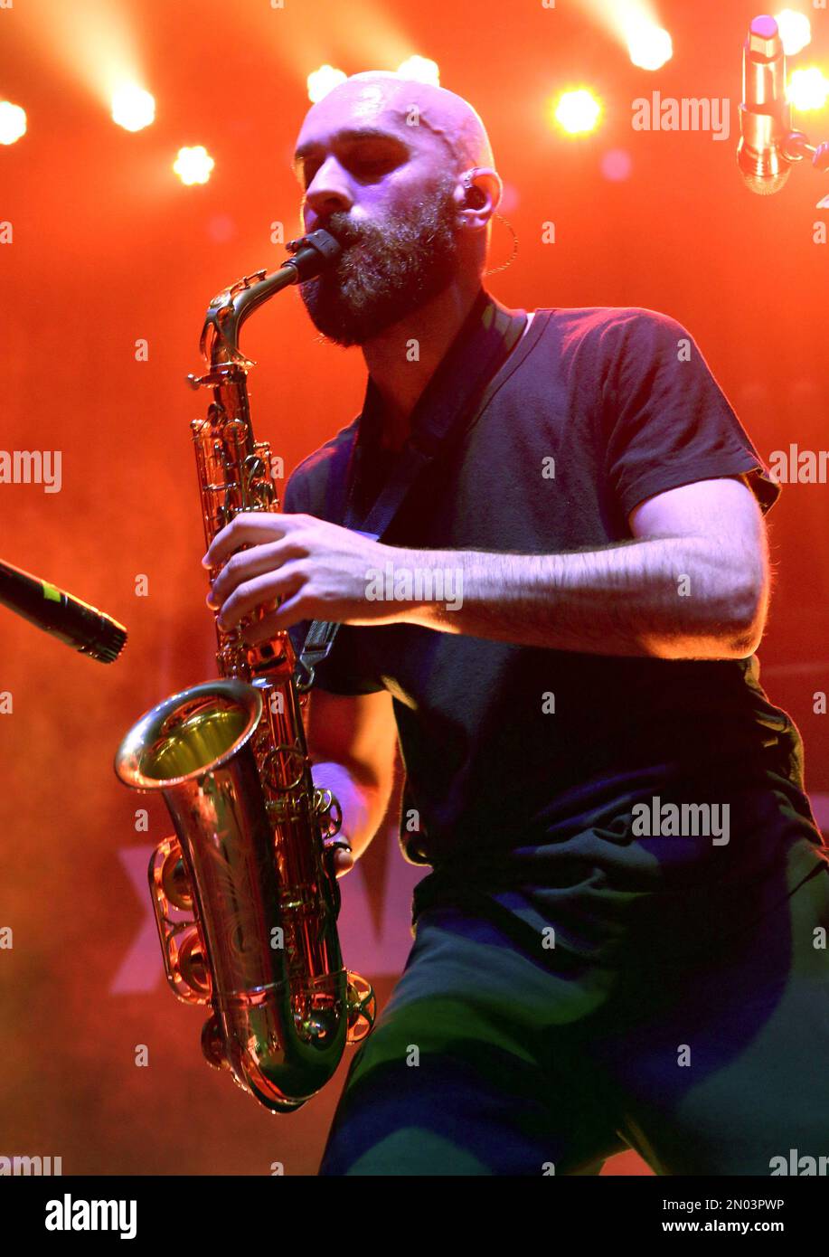 Sam Harris with X Ambassadors performs during The VHS Tour 2.0 at the ...