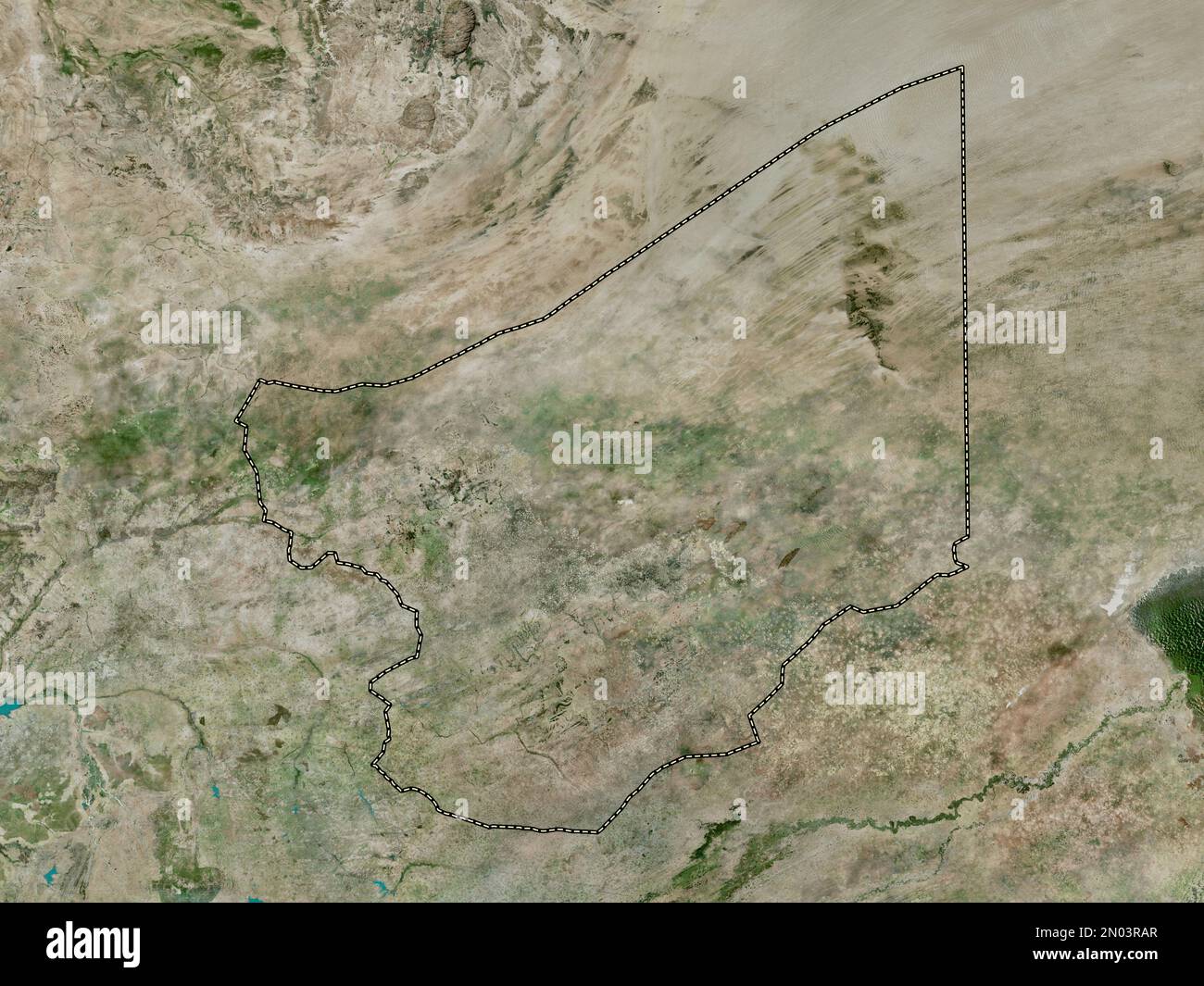 Zinder, department of Niger. High resolution satellite map Stock Photo ...