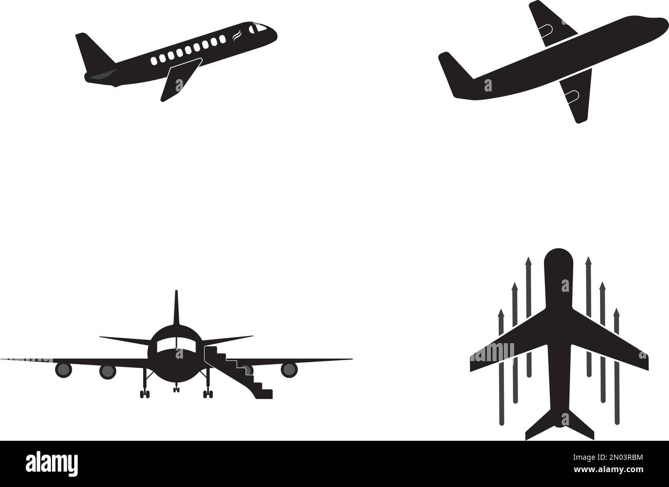 Airplane icon vector design illustration template Stock Vector Image ...