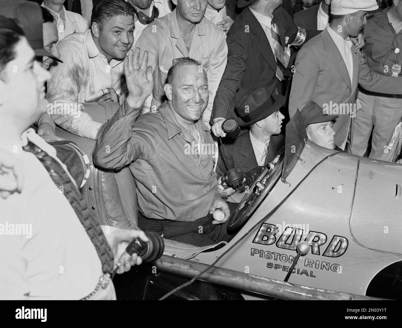FILE - In this May 30, 1938, file photo, Floyd Roberts waves from the ...