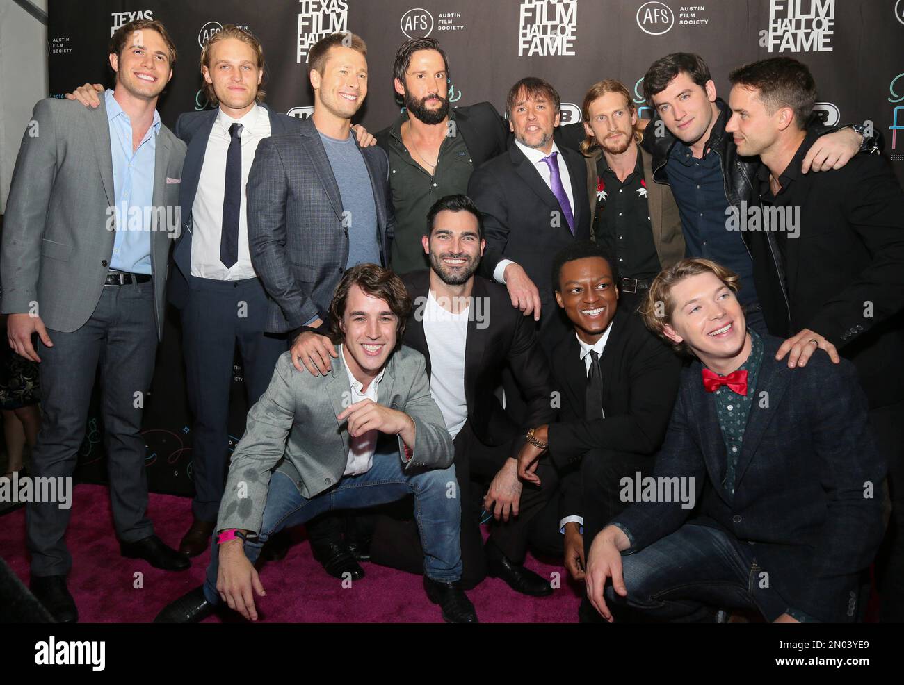 "Everybody Wants Some" cast Temple Baker, Wyatt Russell, Glen Powell, Juston Street, director ...