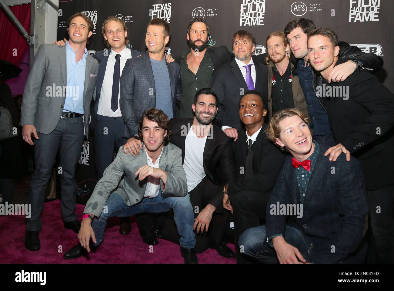 "Everybody Wants Some" cast Temple Baker, Wyatt Russell, Glen Powell, Juston Street, director ...