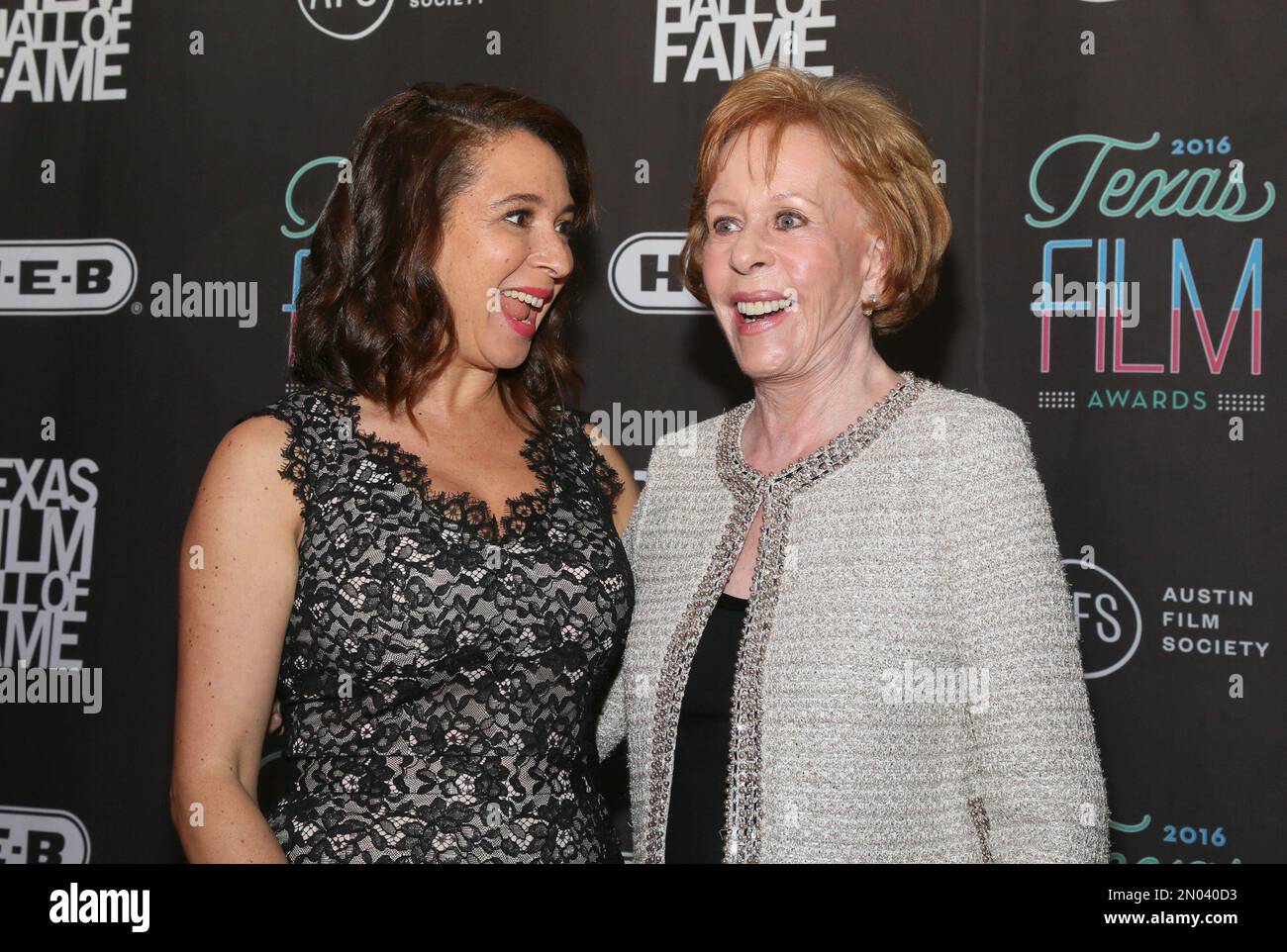 Texas Film Hall of Fame honoree Carol Burnett, right, and Maya Rudolph ...