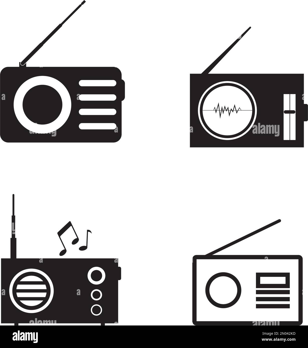 Radio icon vector design illustration template Stock Vector Image & Art ...