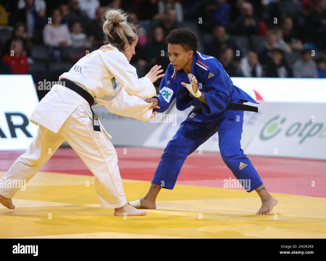 Amandine Buchard of France and Distria Krasniqi of Kosovo, Women's ...