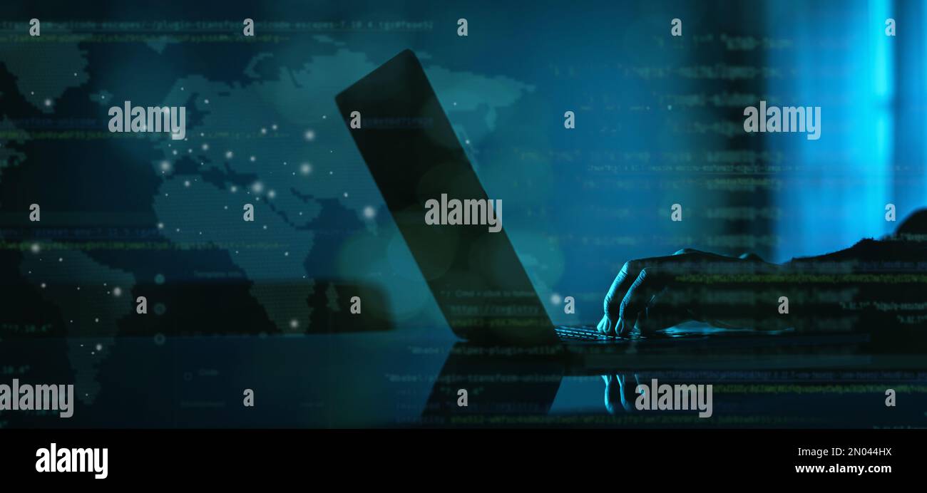 Criminal do remote attack to data center system security. Privacy ...