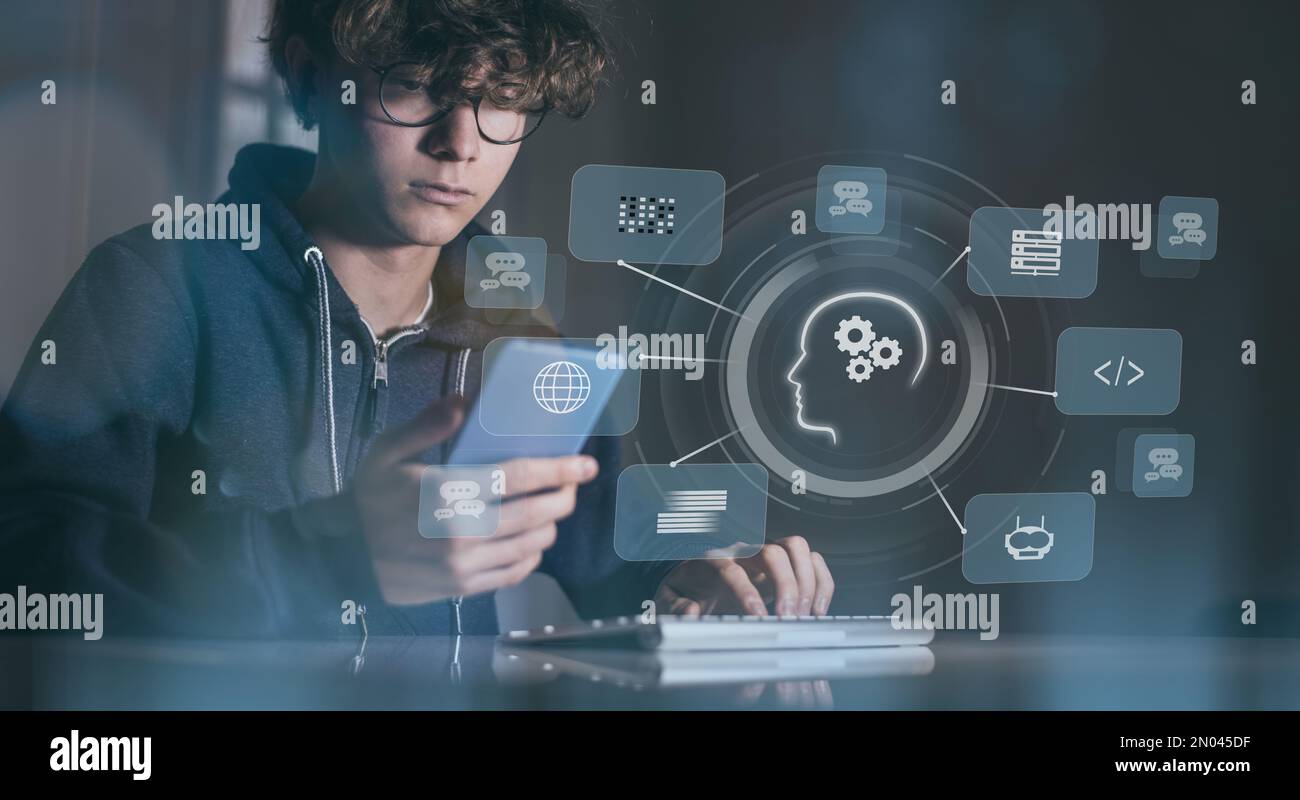 Smart device virtual control interface. Artificial intelligence new ...