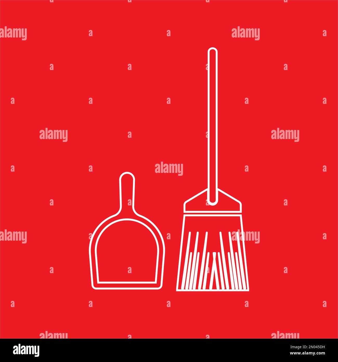 broom logo vector illustration design template Stock Vector Image & Art ...