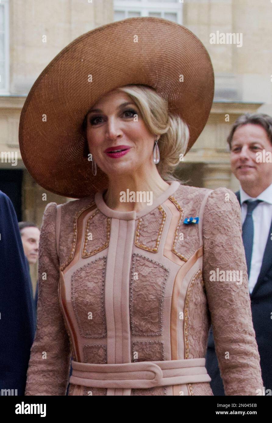 Queen Maxima of The Netherlands poses for photographers at French ...