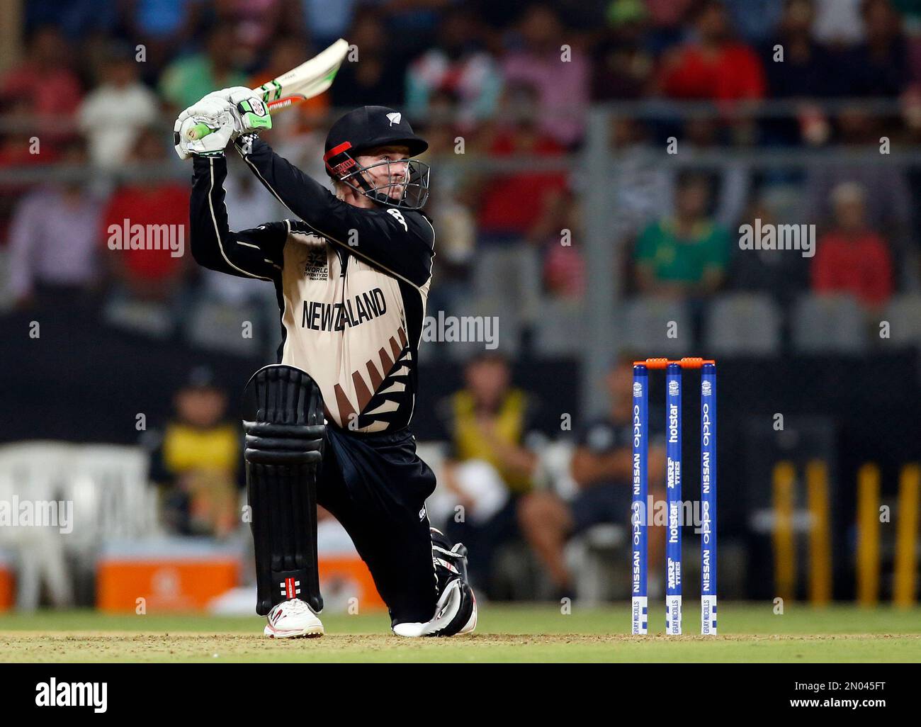 New Zealand's Adam Milne Colin Munro bats against Sri Lanka during the ...