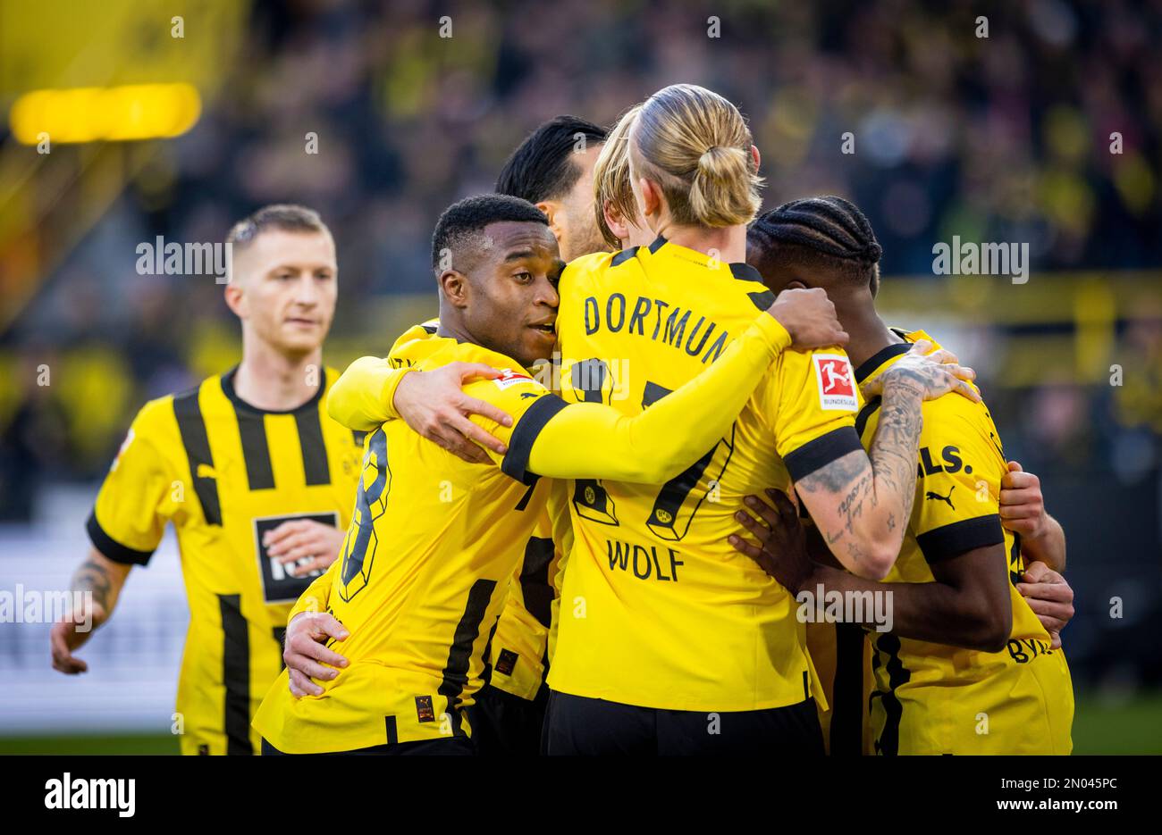 Dortmund, Germany. 4th Feb, 2023. Torjubel: Youssoufa Moukoko (BVB ...