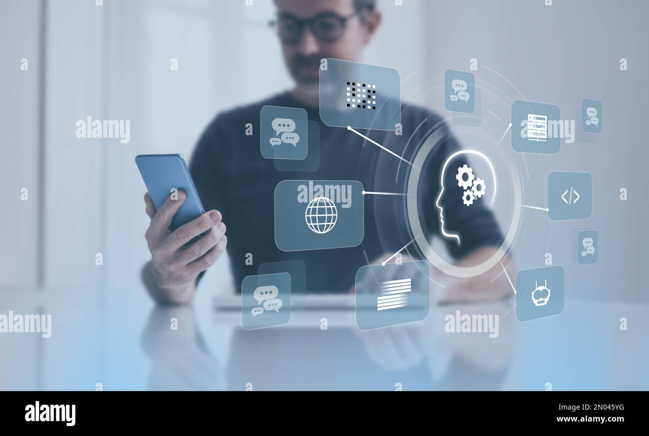 Smart device virtual control interface. Artificial intelligence new ...