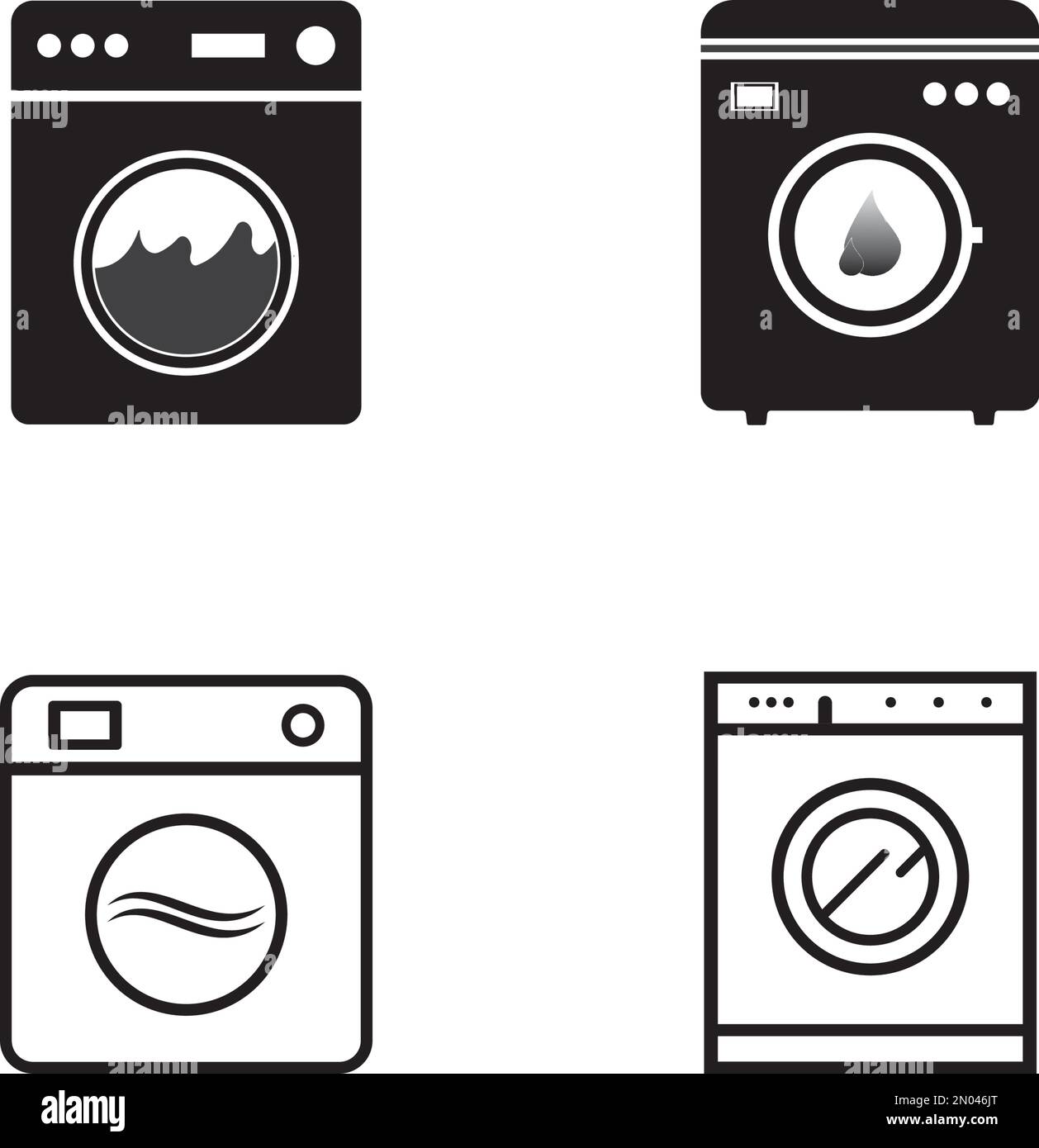 washing machine logo vector design illustration template Stock Vector ...