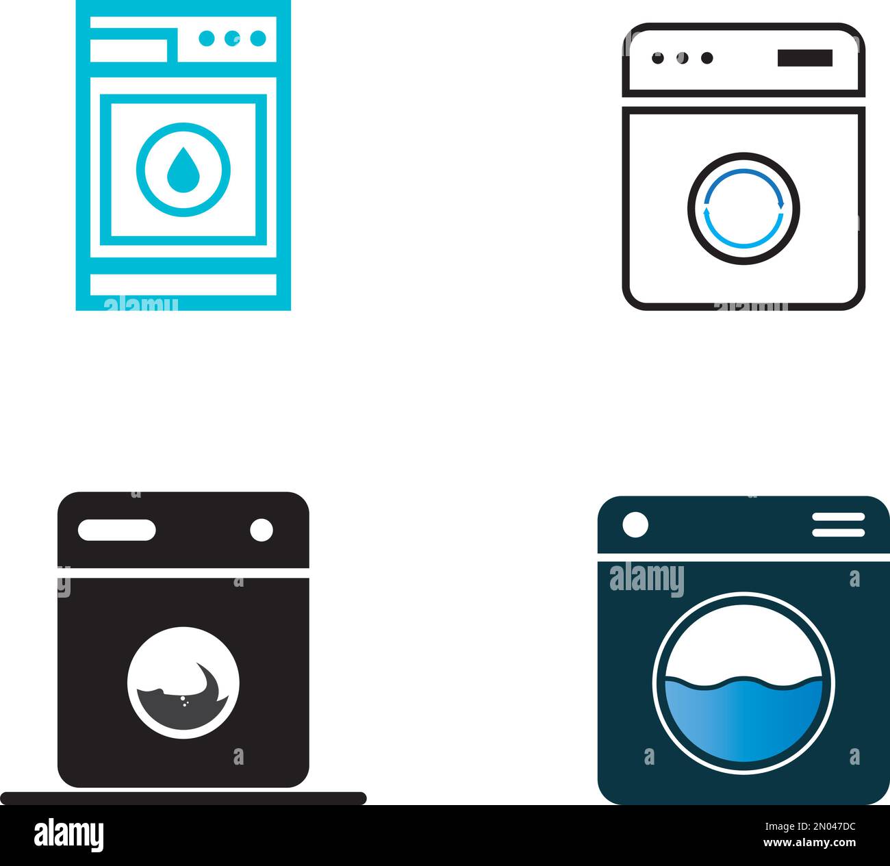 washing machine logo vector design illustration template Stock Vector ...