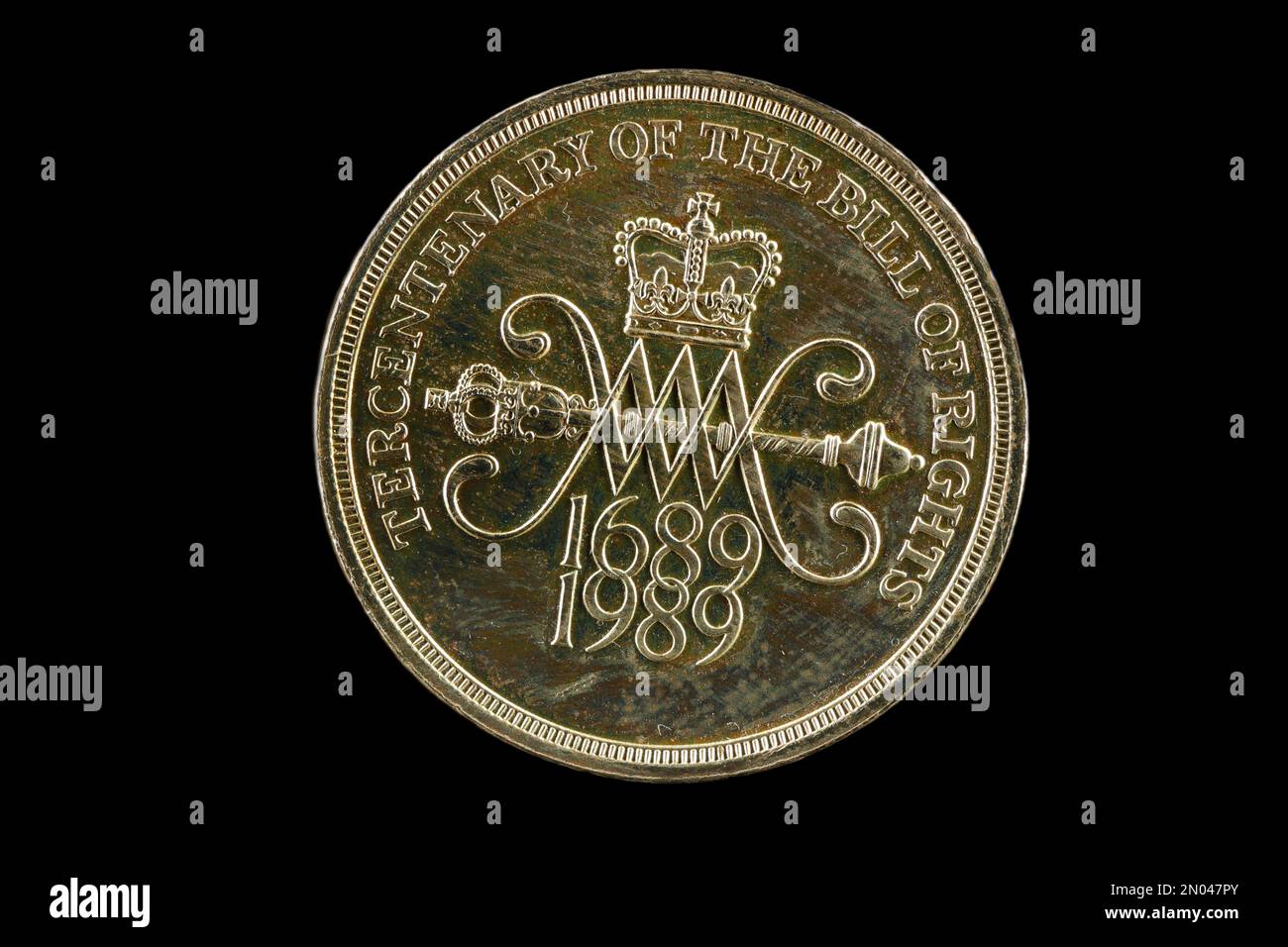 1989 bill of rights 2 pound coin hi-res stock photography and images ...