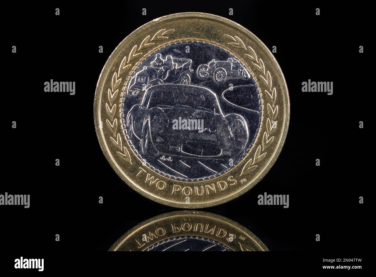 1998 Isle Of Man £2 coin to commemorate the islands annual car rally ...