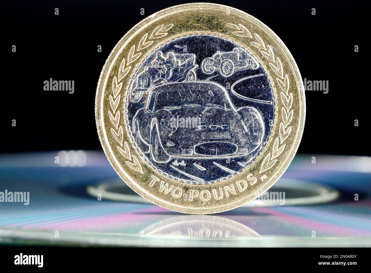 1998 Isle Of Man £2 coin to commemorate the islands annual car rally ...