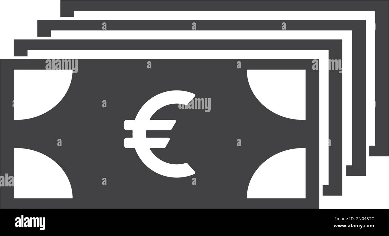 Currency euro sign pictogram symbol Stock Vector Images - Alamy