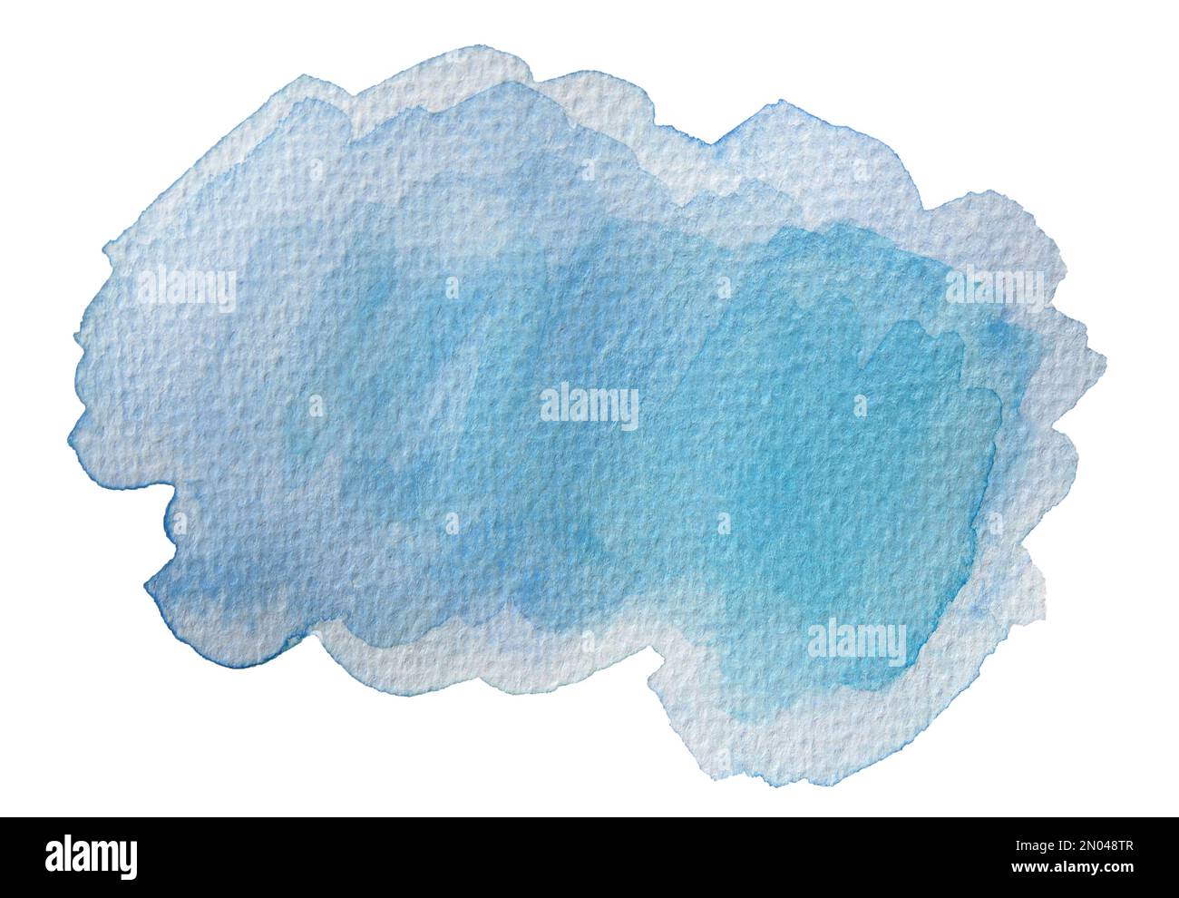 blue abstract watercolor hand painted spot background, copy space Stock ...