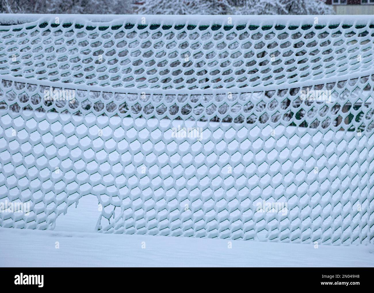 snow texture on snowy fence, winter texture, abstrac picture Stock ...