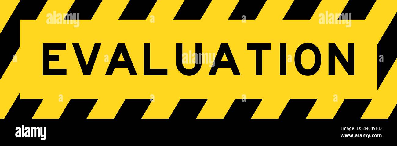 Yellow and black color with line striped label banner with word ...