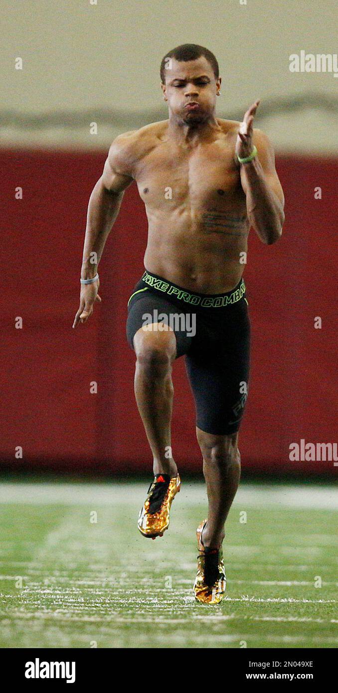 Defensive Back Jabriel Washington Runs The 40 Yard Dash At Alabamas Nfl Football Pro Day