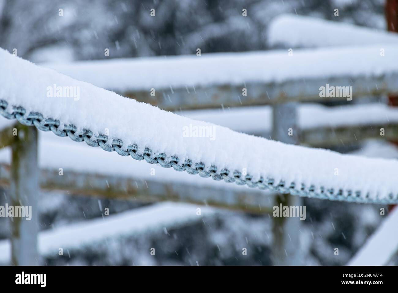 snow texture on snowy fence, winter texture, abstrac picture Stock ...