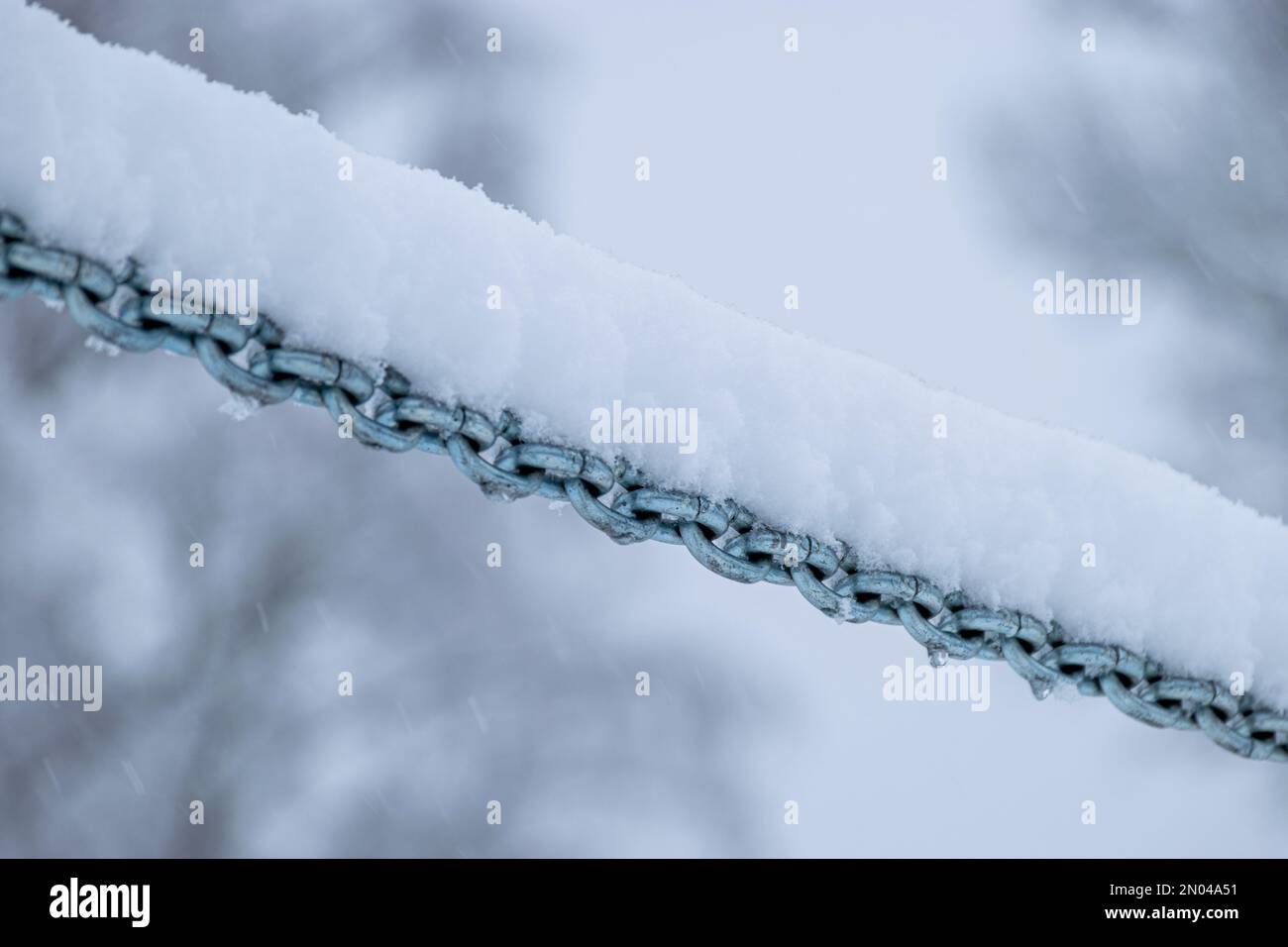 snow texture on snowy fence, winter texture, abstrac picture Stock ...