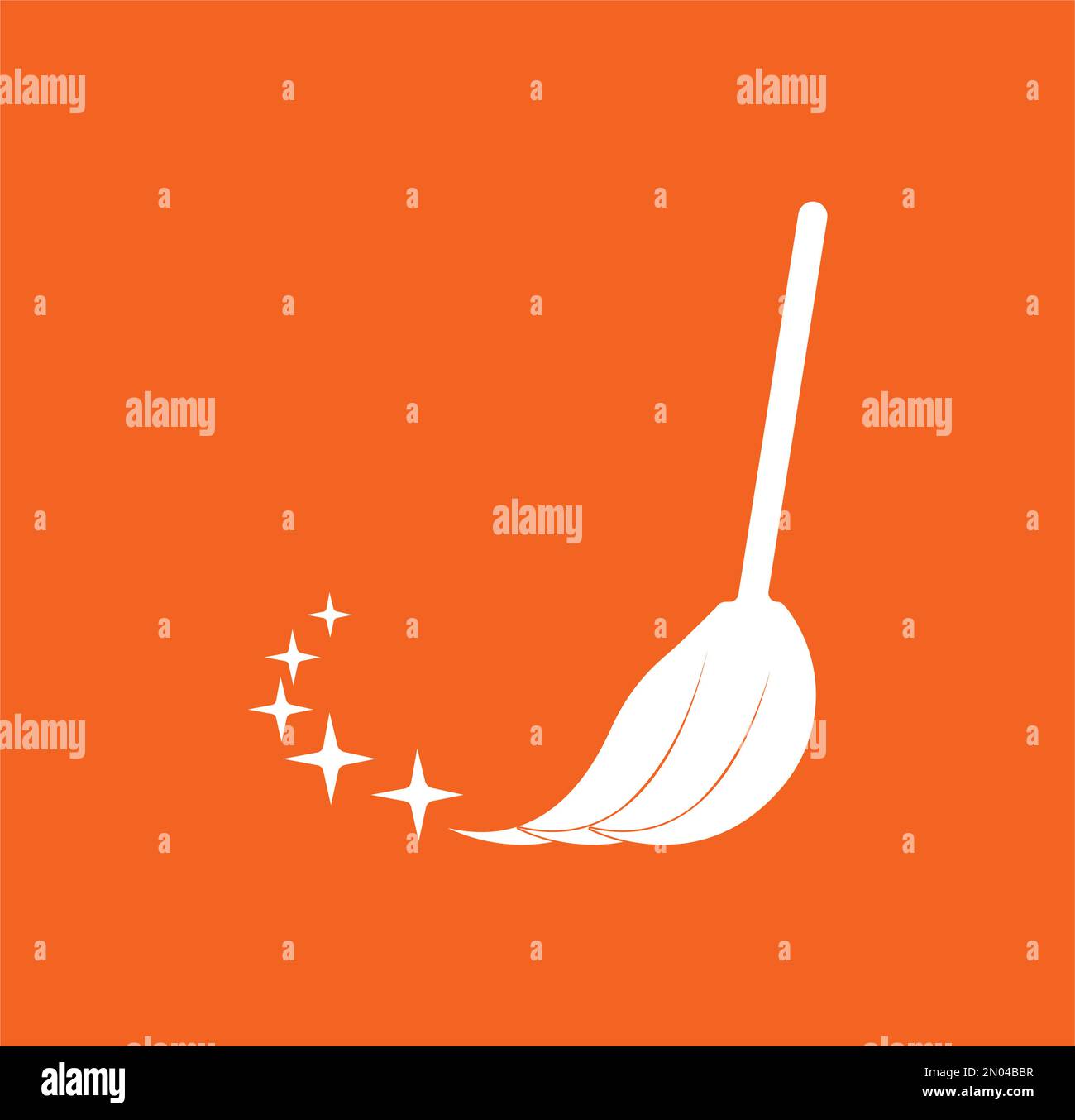 broom logo vector illustration design template Stock Vector Image & Art ...