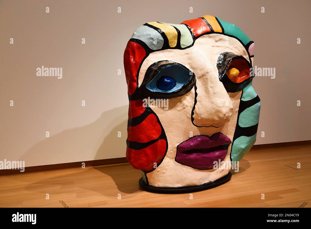 Amsterdam, Netherlands. January 2023. A modern sculpture in Cobra style ...