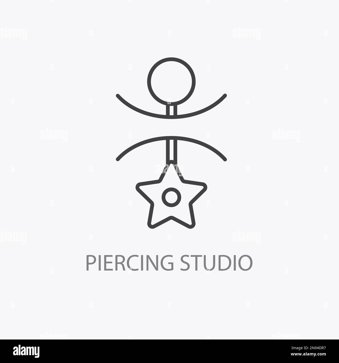Piercing studio logo. Minimal Vector illustration Stock Vector Image ...