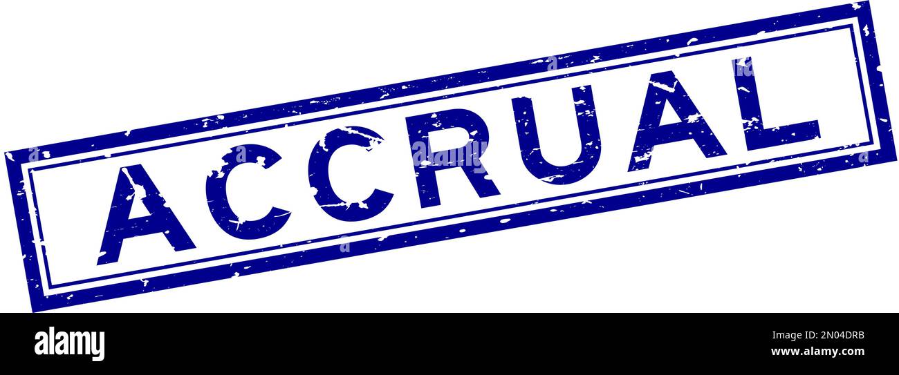 Grunge blue accrual word square rubber seal stamp on white background Stock Vector Image & Art ...