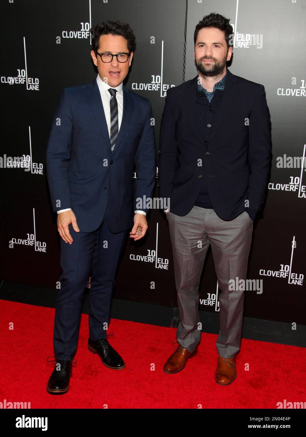 J.J. Abrams, left, and Dan Trachtenberg, right, attend the premiere of ...