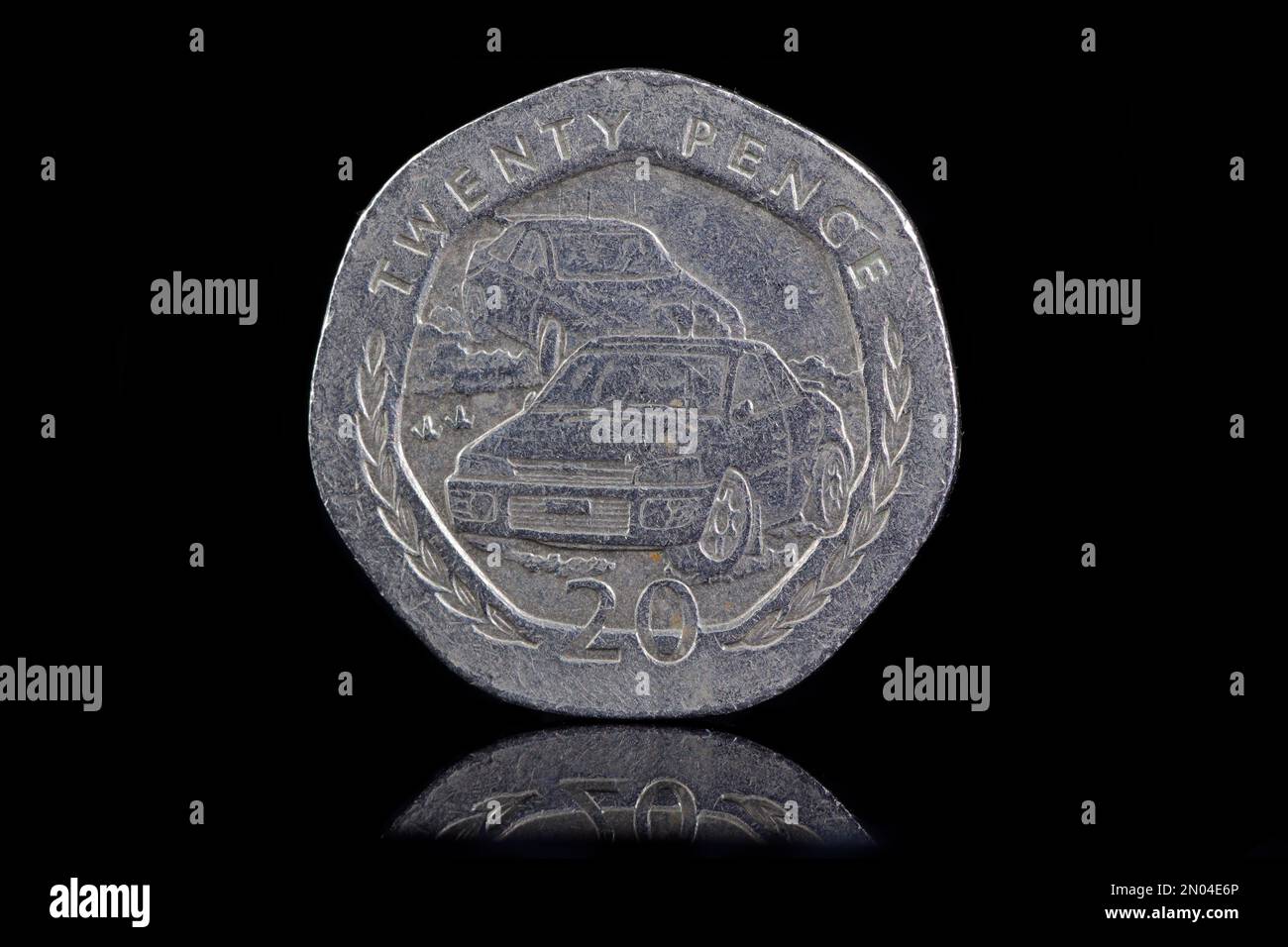Reverse side of a 1997 Isle of Man 20p coin commemorating the islands ...