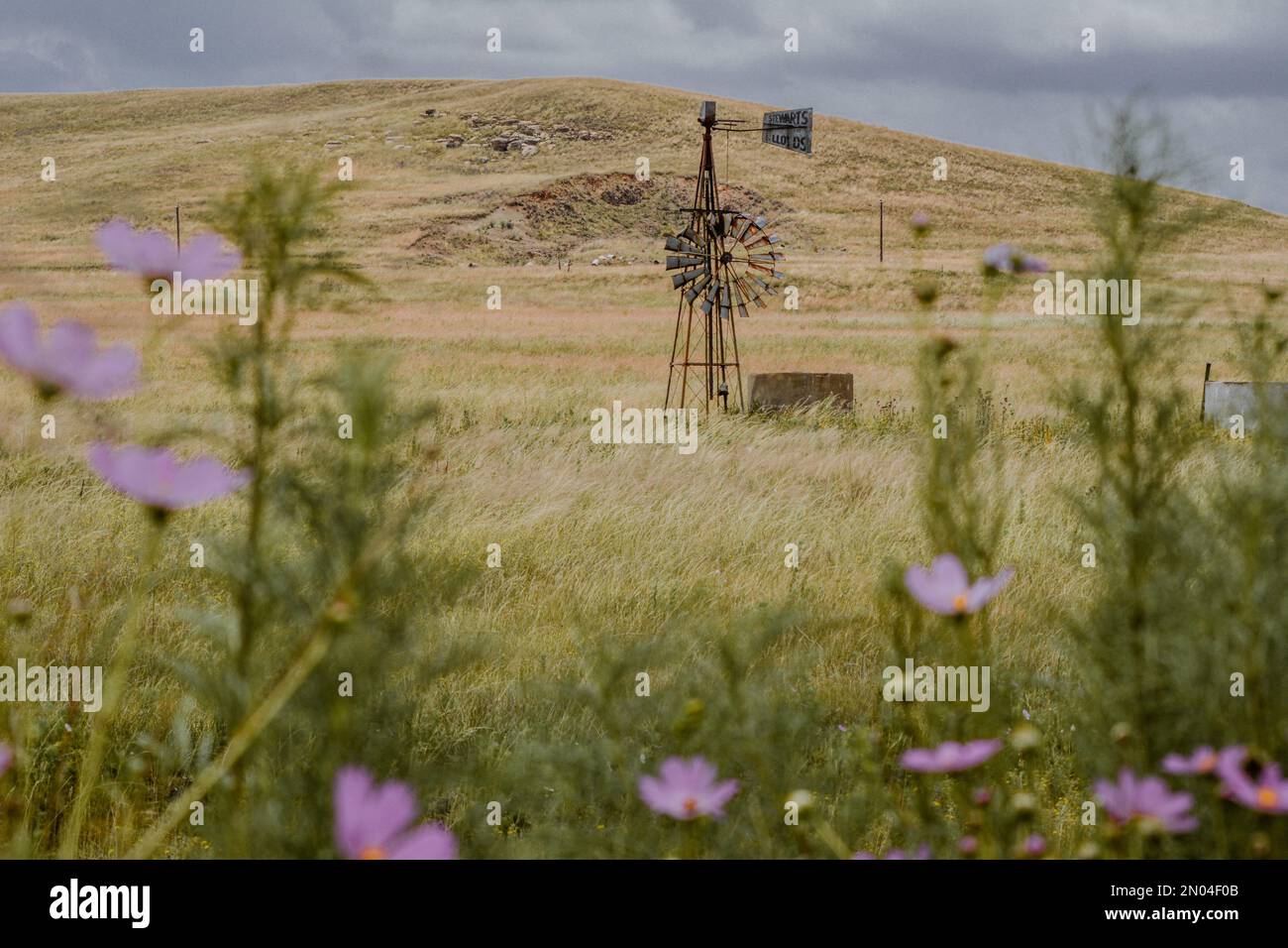 Large windmill dark clouds hi-res stock photography and images - Alamy