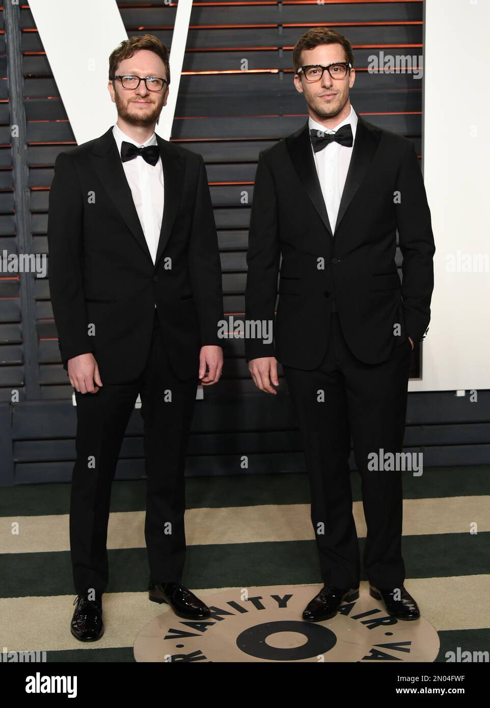 Akiva Schaffer, left, and Andy Samberg attend the Vanity Fair Fair ...