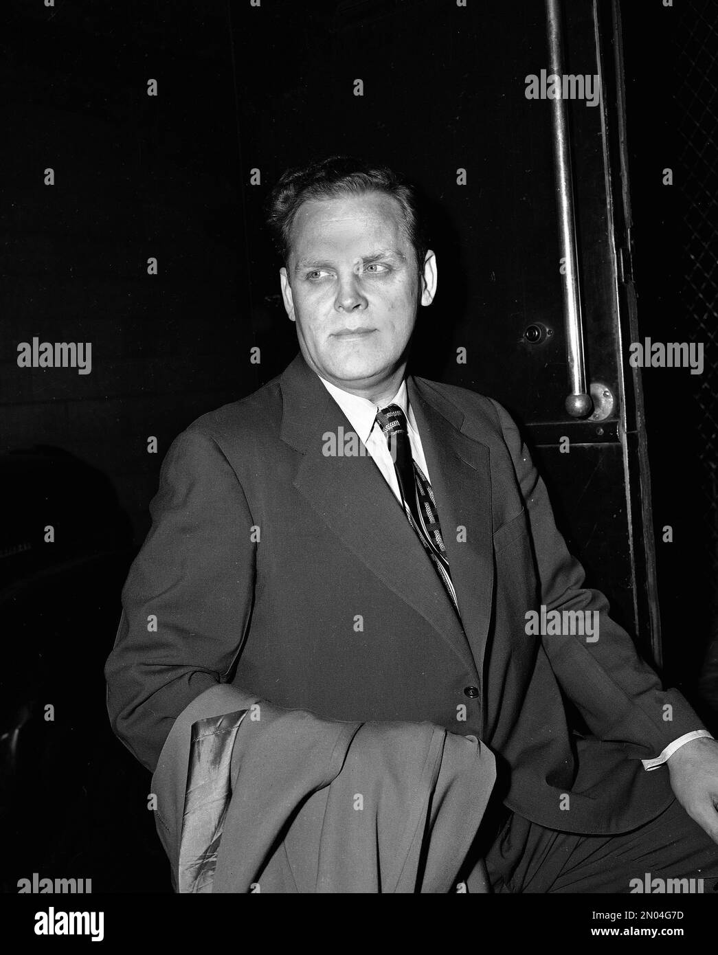 Gus Hall is pictured after receiving three years sentence for criminal ...