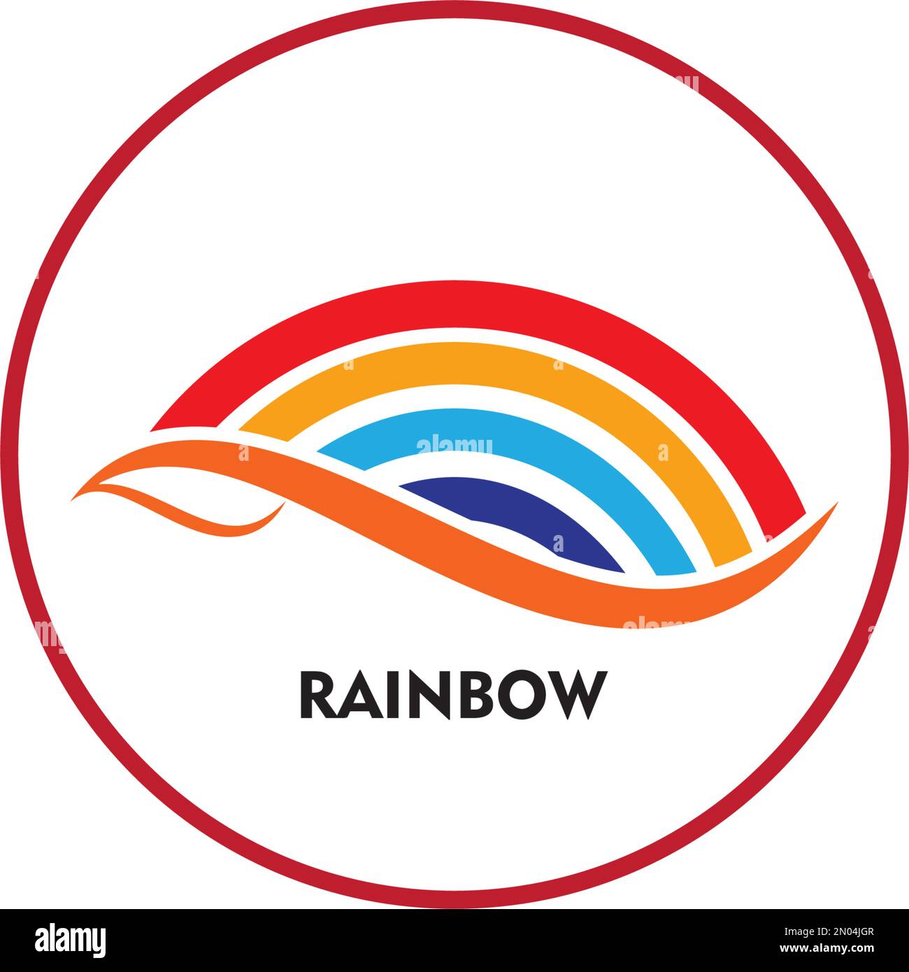Rainbow logo vector design illustration and background Stock Vector Image & Art - Alamy