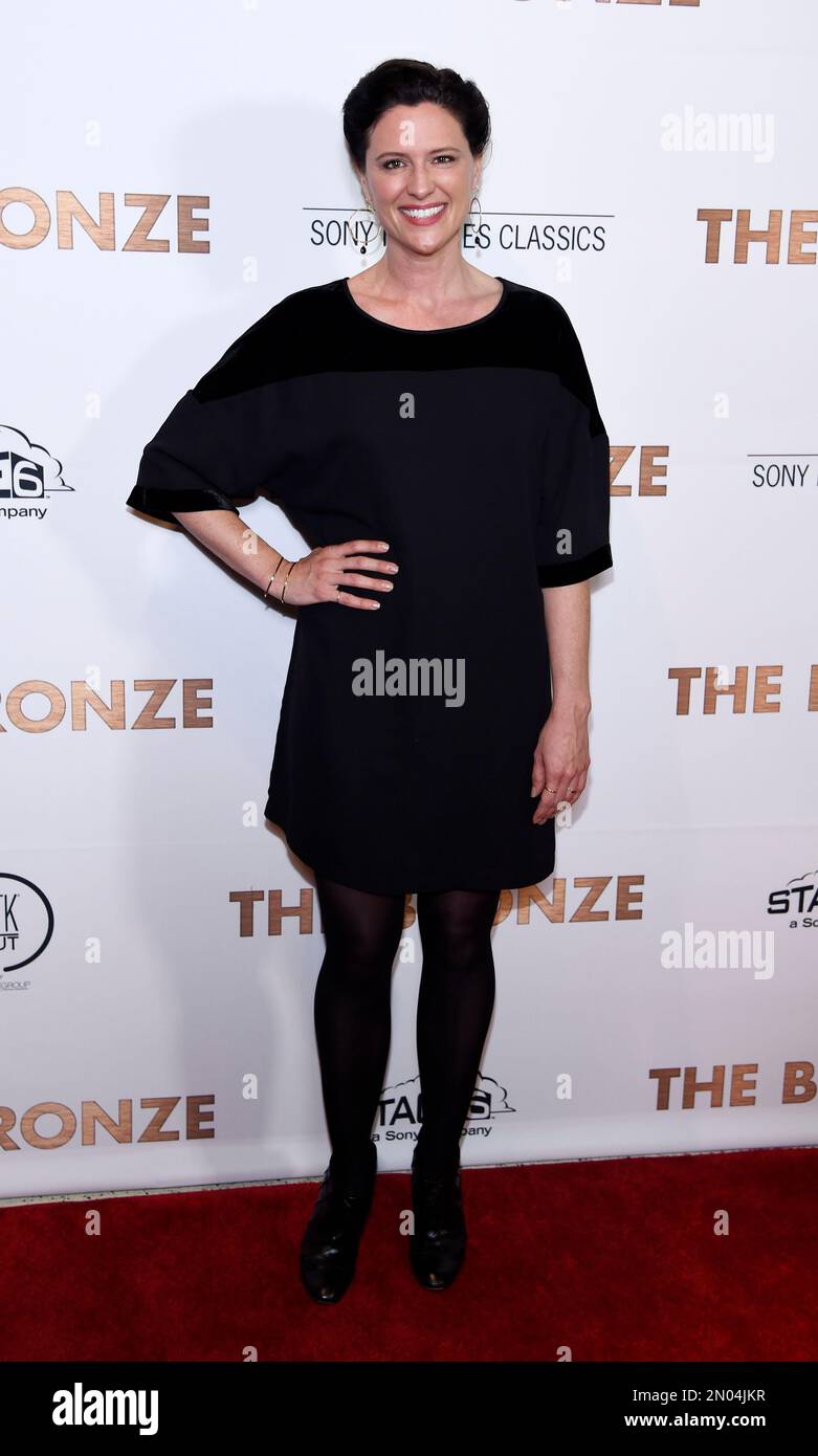 Actress Jennifer Lafleur poses at the premiere of the film "The Bronze ...