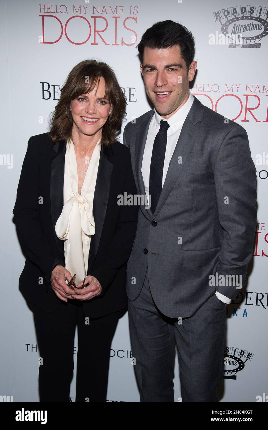 Sally Field and Max Greenfield attend the premiere of "Hello, My Name ...