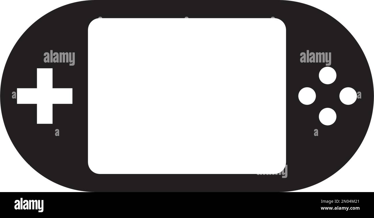 Flat joystick icon gaming background Black and White Stock Photos ...