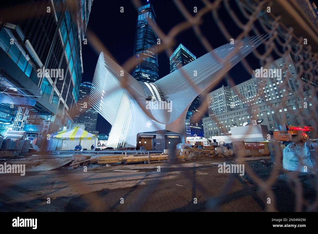 An outside view of Santiago Calatrava's World Trade Center ...