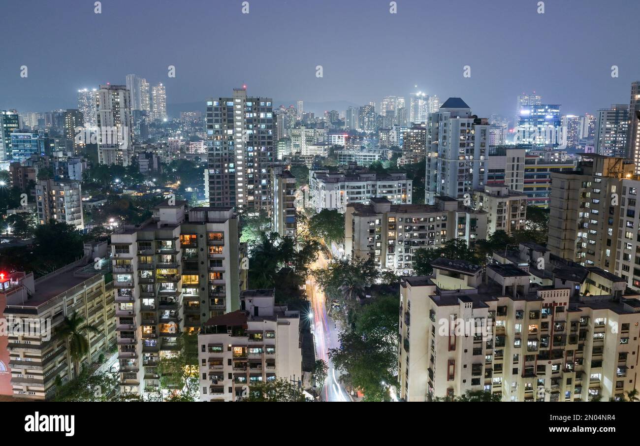 INDIA, Mumbai, skyscraper in suburb Goregoan / INDIEN, Mumbai ...